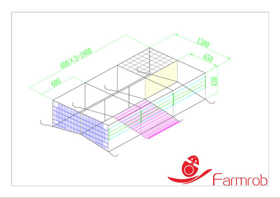 1800mm 650mm 430mm Poultry Battery Cage System 3 Doors Layer Chicken ...