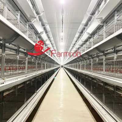 3 Tiers-8 Tiers Poultry Battery Cage System Optimized Consumption Chick ...
